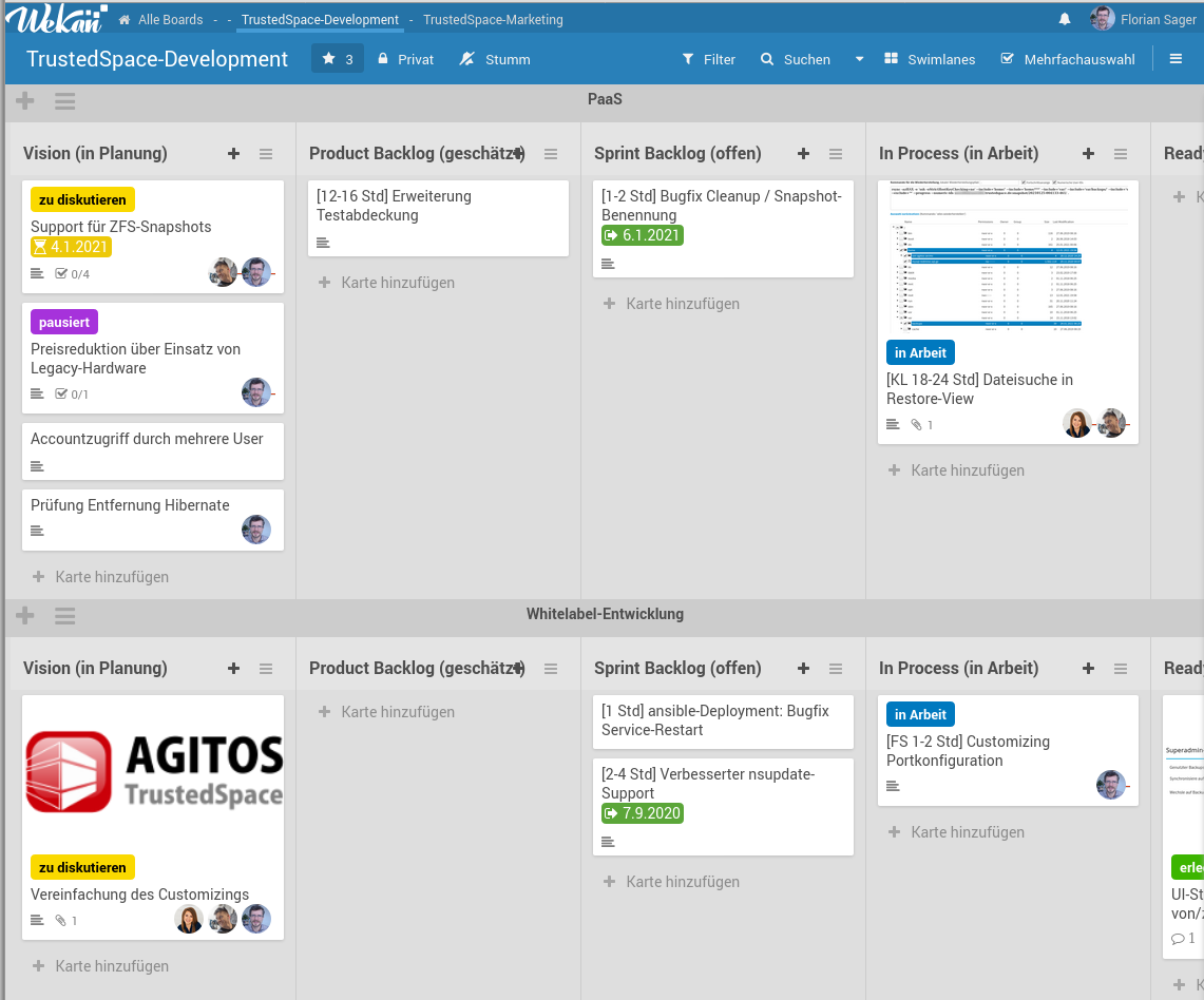 Wekan – Hosted Kanbanboard | Agitos Webhosting